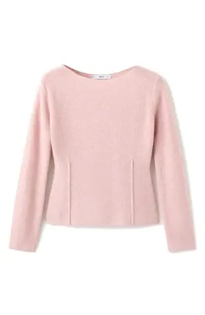 Mango Sweater With Seam Detailing - Pink