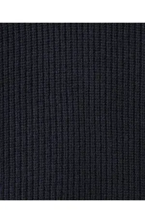 Mango Shoulder Button Mock Neck Sweater - Dark Navy