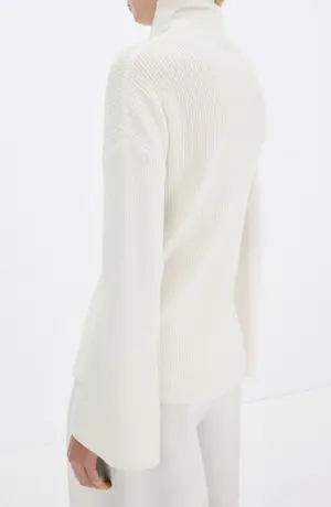 Mango Bell Sleeve Turtleneck Sweater