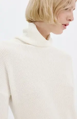 Mango Bell Sleeve Turtleneck Sweater