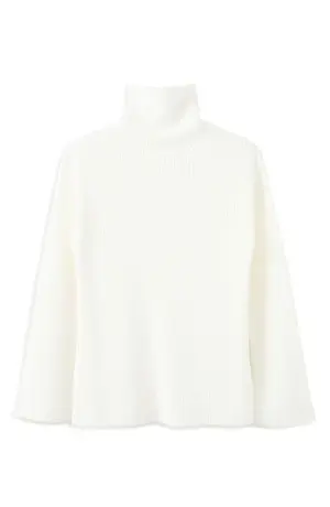 Mango Bell Sleeve Turtleneck Sweater