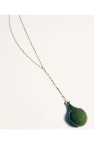 Mango Teardrop Pendant Y Necklace