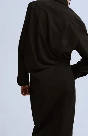 Mango Straight Fit Pocket Button-up Shirt - Chocolate