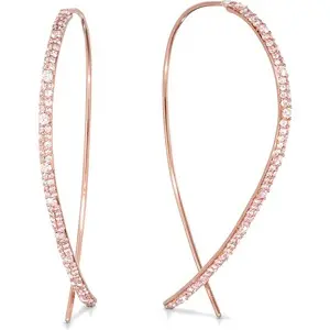 Lana Jewelry 14k Gold Diamond Hoop Earrings - Rose Gold