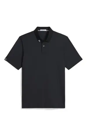 ASHWORTH GOLF 2bar Solid Polo Black