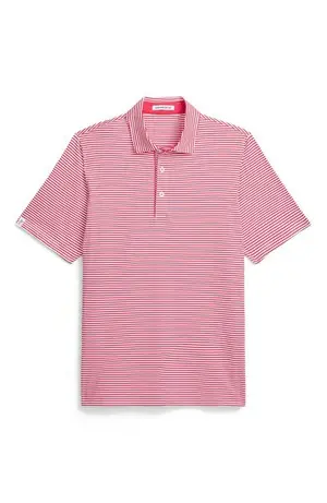 ASHWORTH GOLF Fairway Polo - Core Red/white