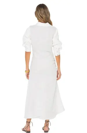 JBQ Lydia Linen Maxi Dress - Ecru