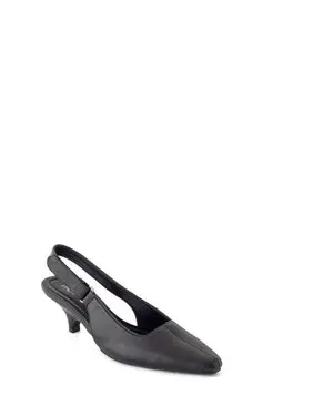 THERAPY AUSTRALIA Newark Pointed-toe Slingback Heel - Black Pu