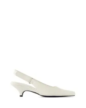 THERAPY AUSTRALIA Newark Pointed-toe Slingback Heel - White Pu