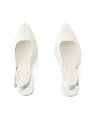 THERAPY AUSTRALIA Newark Pointed-toe Slingback Heel - White Pu