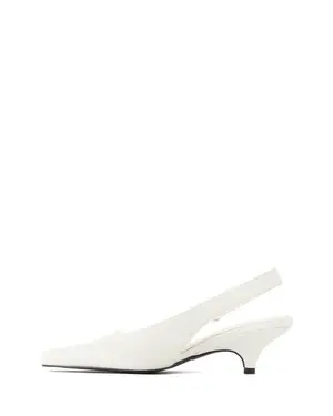 THERAPY AUSTRALIA Newark Pointed-toe Slingback Heel - White Pu