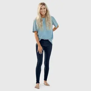 CITY THREADS Soft 100% Cotton Everyday Wear Petite Leggings - Navy