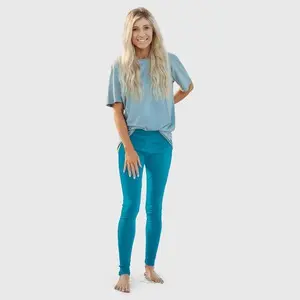 CITY THREADS Soft 100% Cotton Everyday Wear Petite Leggings - Teal