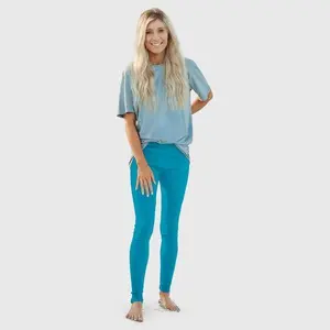 CITY THREADS Soft 100% Cotton Everyday Wear Petite Leggings - Turquoise