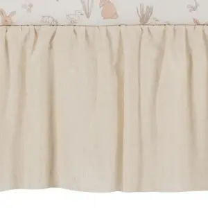 LAMBS & IVY Signature Cotton/linen Baby Crib Skirt / Dust Ruffle - Cream