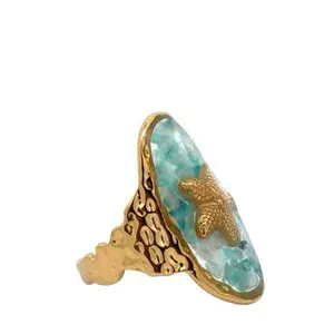 GEMINI JEWELRY Starfish Sculpted Statement Ring