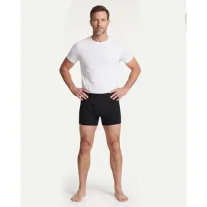 CITY THREADS USA-MADE Soft 100% Organic Cotton Boxer Briefs - Black
