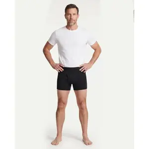 CITY THREADS USA-MADE Soft 100% Organic Cotton Boxer Briefs - Black