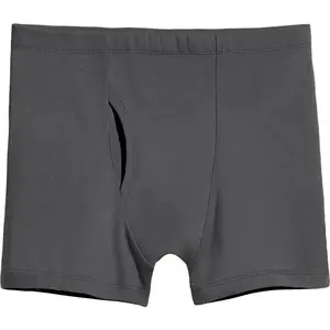 CITY THREADS USA-MADE Organic Soft Cotton Boxer Briefs - Charcoal