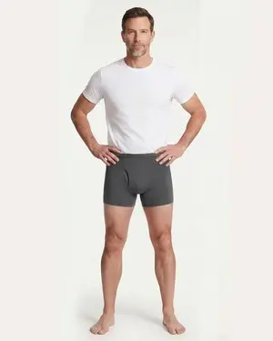 CITY THREADS USA-MADE Soft 100% Organic Cotton Boxer Briefs - Charcoal
