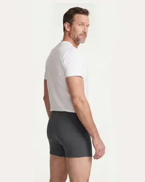 CITY THREADS USA-MADE Soft 100% Organic Cotton Boxer Briefs - Charcoal