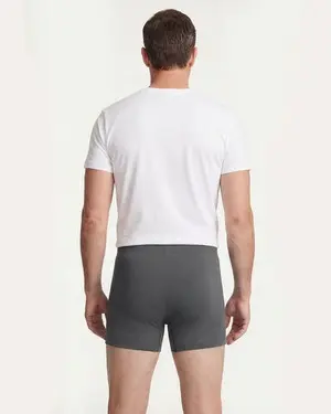 CITY THREADS USA-MADE Soft 100% Organic Cotton Boxer Briefs - Charcoal