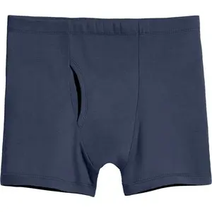 CITY THREADS USA-MADE Soft 100% Organic Cotton Boxer Briefs - Midnight