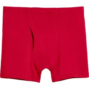 CITY THREADS USA-MADE Soft 100% Organic Cotton Boxer Briefs - Red
