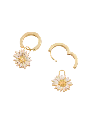 FABLE ENGLAND Daisy Huggie Earrings