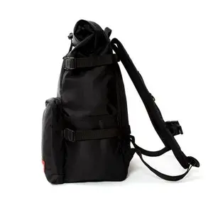 MANHATTAN PORTAGE Flight Nylon Focus Backpack - Black
