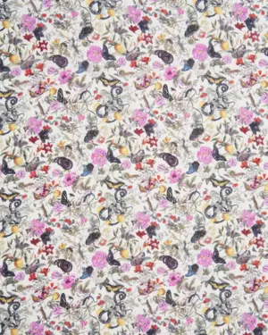 FABLE ENGLAND Floral Engravings Lightweight Scarf - Ivory