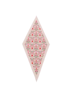 FABLE ENGLAND Penelope Heart Triangle Scarf - Light/pastel Pink