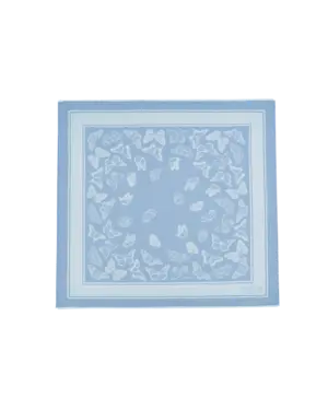 FABLE ENGLAND Butterfly Jacquard Square Scarf - Blue