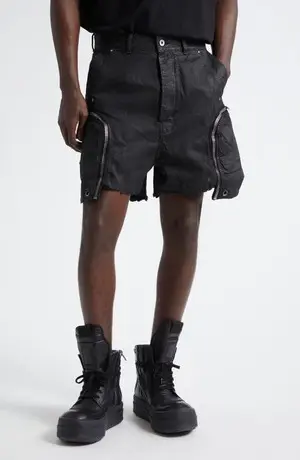 Rick Owens Bauhaus Denim Shorts - Black