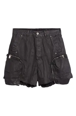 Rick Owens Bauhaus Denim Shorts - Black