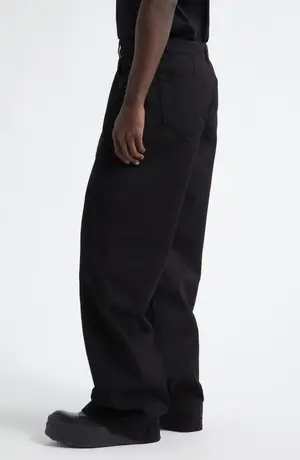 Rick Owens Geth Five-pocket Wide Leg Jeans - Black