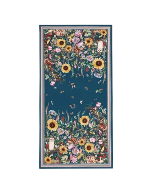 FABLE ENGLAND Botanical Long Scarf Medium Green