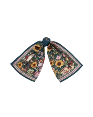 FABLE ENGLAND Botanical Long Scarf - Medium Green