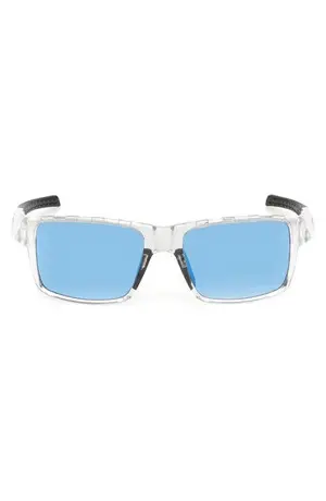 Adidas 55mm Mirrored Rectangular Sunglasses Crystal/blue Mirror