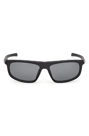 Adidas 56mm Square Frame Sunglasses - Matte Black/smoke