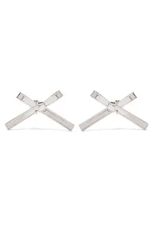 Marc Jacobs The Lingerie Bow Earrings Silver