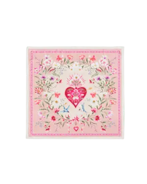 FABLE ENGLAND Penelope Story Square Scarf - Light/pastel Pink