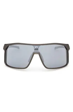 Adidas Mirrored Shield Sunglasses - Dark Green/smoke Mirror
