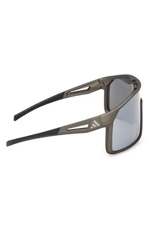 Adidas Mirrored Shield Sunglasses - Dark Green/smoke Mirror