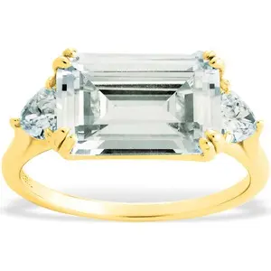 Sterling Forever Cubic Zirconia Ring - Gold