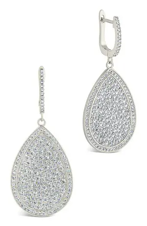 Sterling Forever Selma Teardrop Earrings - Silver