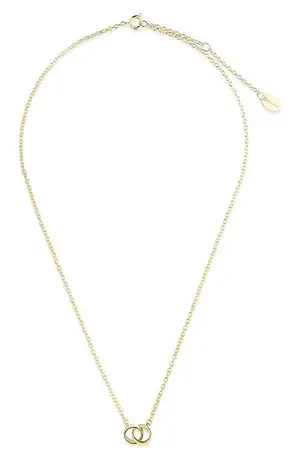 Sterling Forever Amor Interlocking Pendant Necklace - Gold
