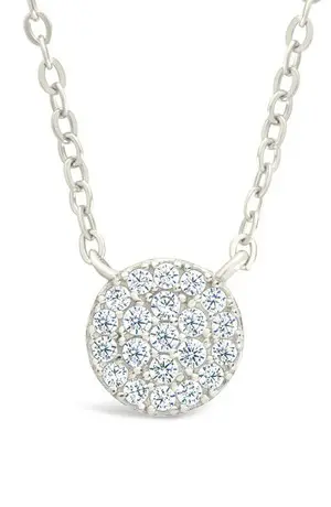 Sterling Forever Cubic Zirconia Pendant Necklace - Silver