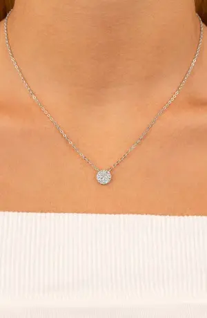 Sterling Forever Cubic Zirconia Pendant Necklace - Silver