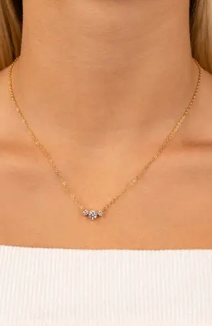 Sterling Forever Robin Cubic Zirconia Chain Necklace - Gold